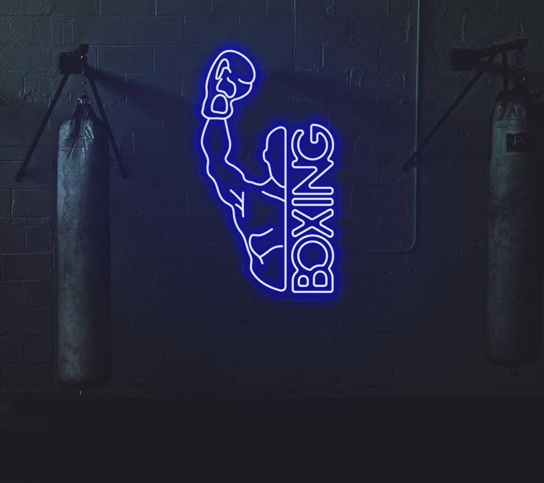Boxing Neon Sign, Boxing Gloves Led Sign, Boxing Sport Club Led Sign ...