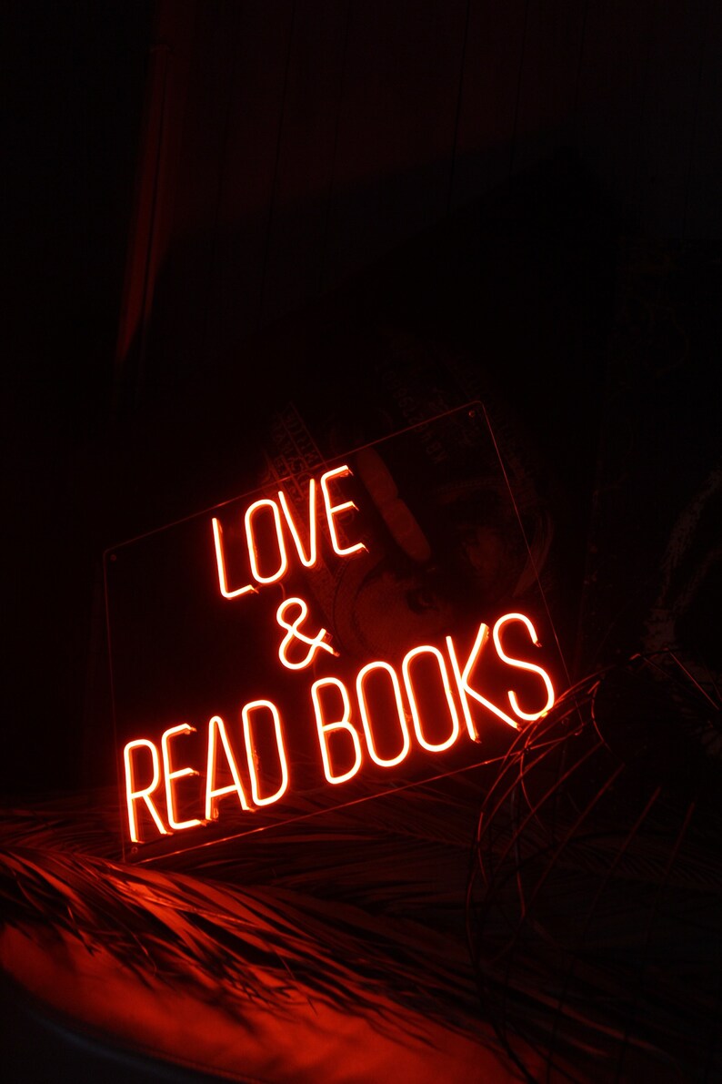 Love & Read Books Neon Sign I Custom Books Neon Sign I Library Neon ...