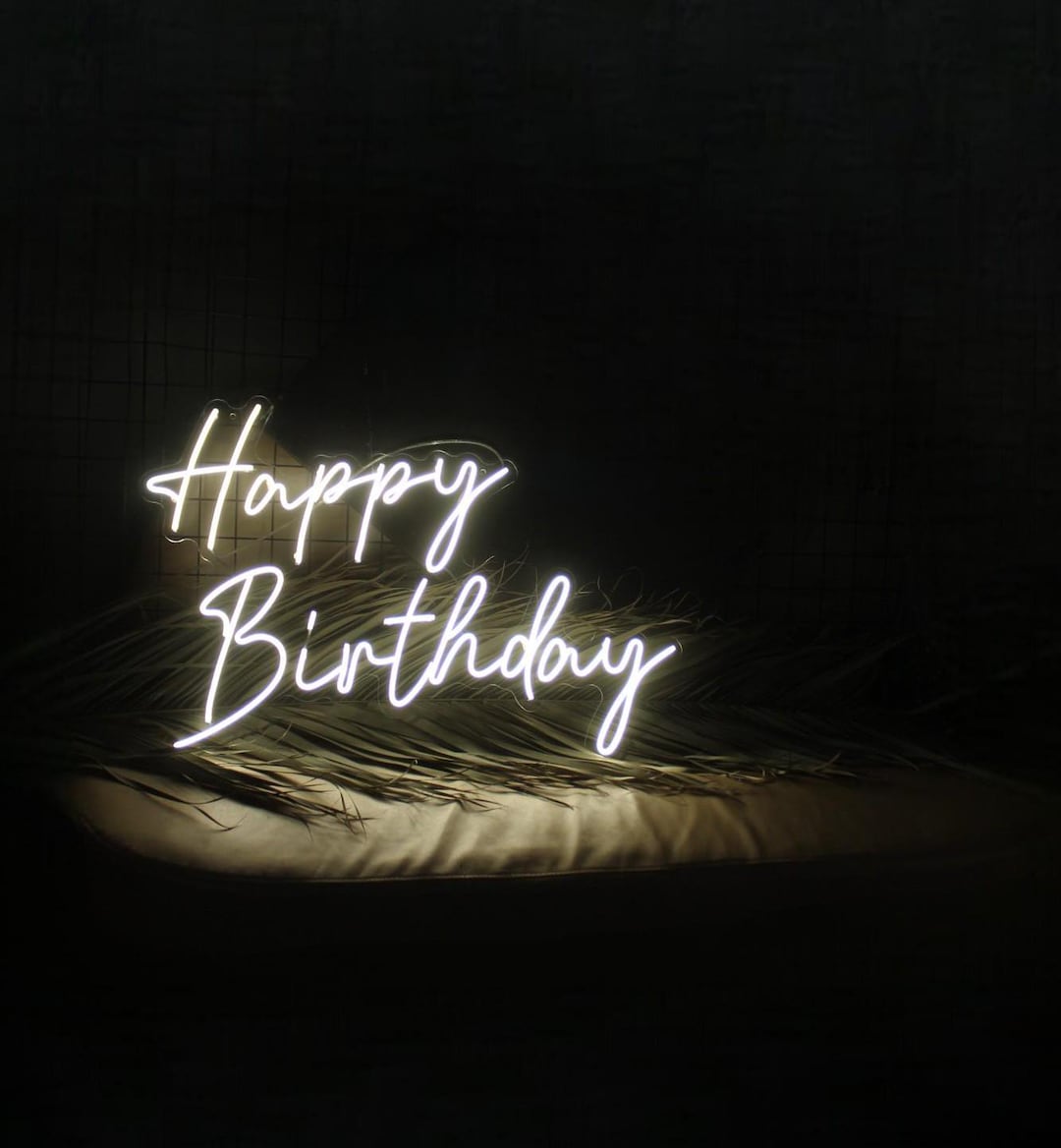 Custom Neon Sign, Happy Birthday Neon Sign, Name Neon Signs, LED Neon ...