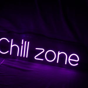 Chill Zone Neon Sign - LED Wall Decor for Home, Bar, or Café - Etsy