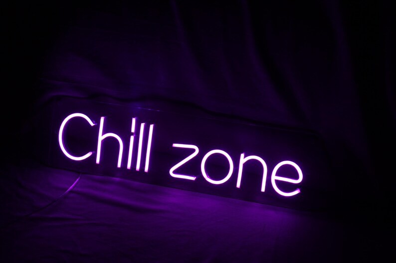 Chill Zone Neon Sign - LED Wall Decor for Home, Bar, or Café - Etsy