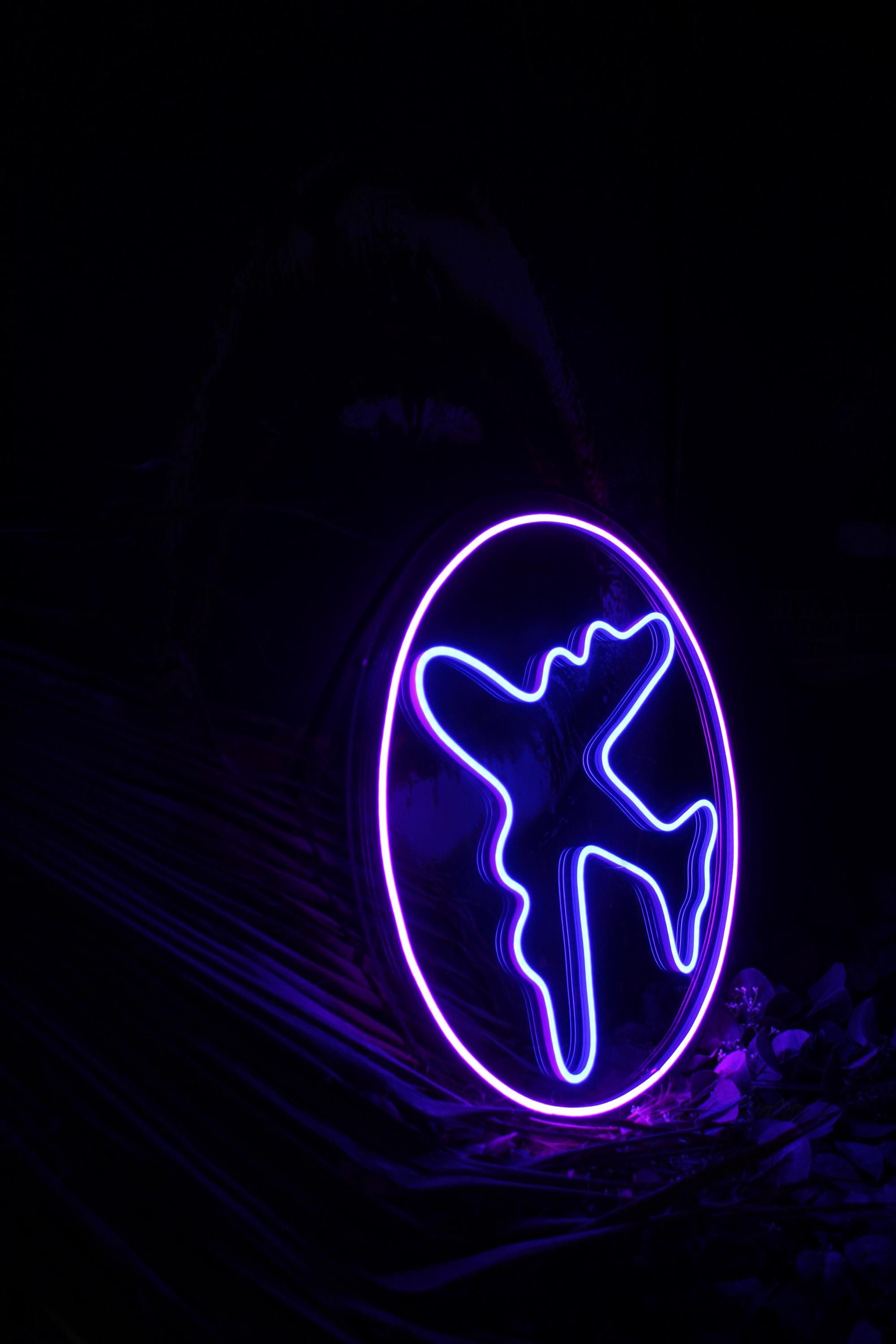 Custom Airplane Neon Sign, Airplane Led Sign, Airplane Wall Decor ...