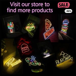Shawarma Neon Sign, LED Wall Art for Restaurants, Food Stalls, or ...