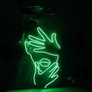 Women Face Neon Sign I Woman LED Sign, Girl Face Neon Light I Beauty ...