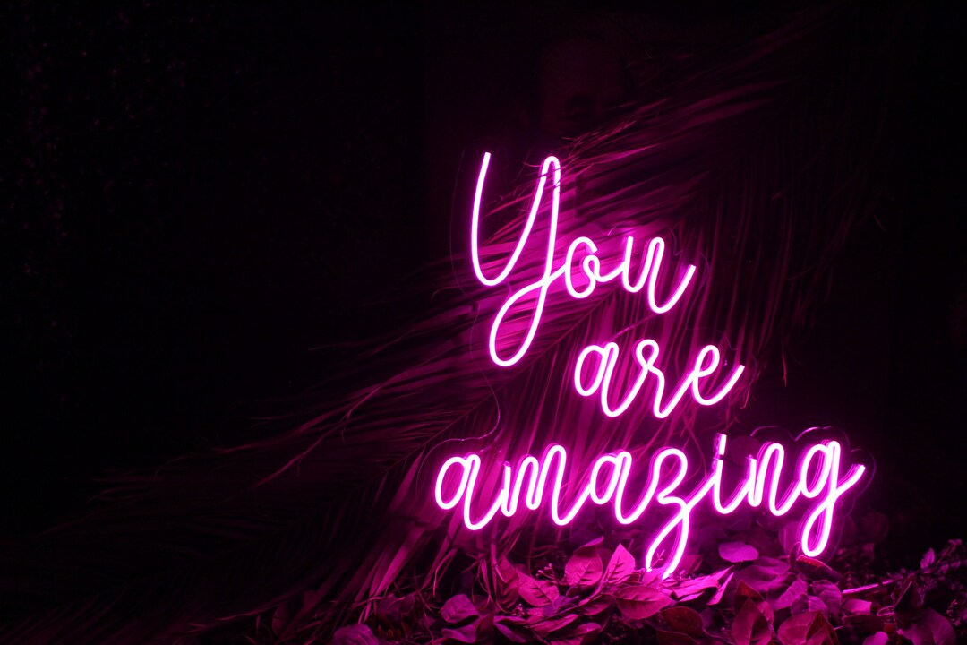 You Are Amazing Sign, Motivational Neon Sign, LED Wall Art, Positive ...