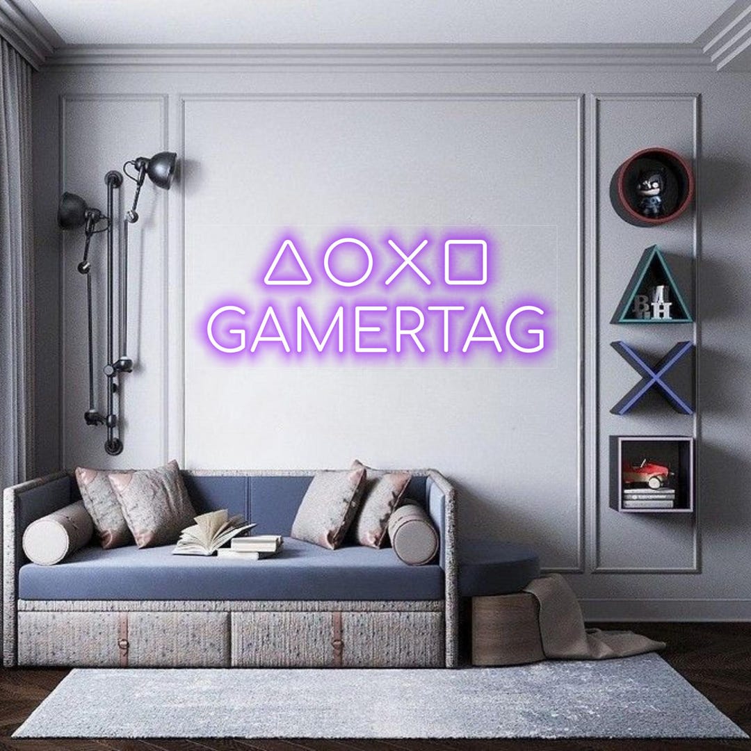 Custom Neon Sign for Gamers, Personalized Gamer Tag LED Light, Custom ...