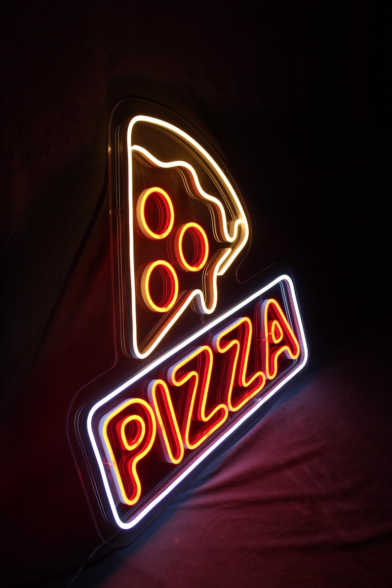 Pizza Neon Sign Custom Food Neon Sign Art for Fast Food Shop Sign ...