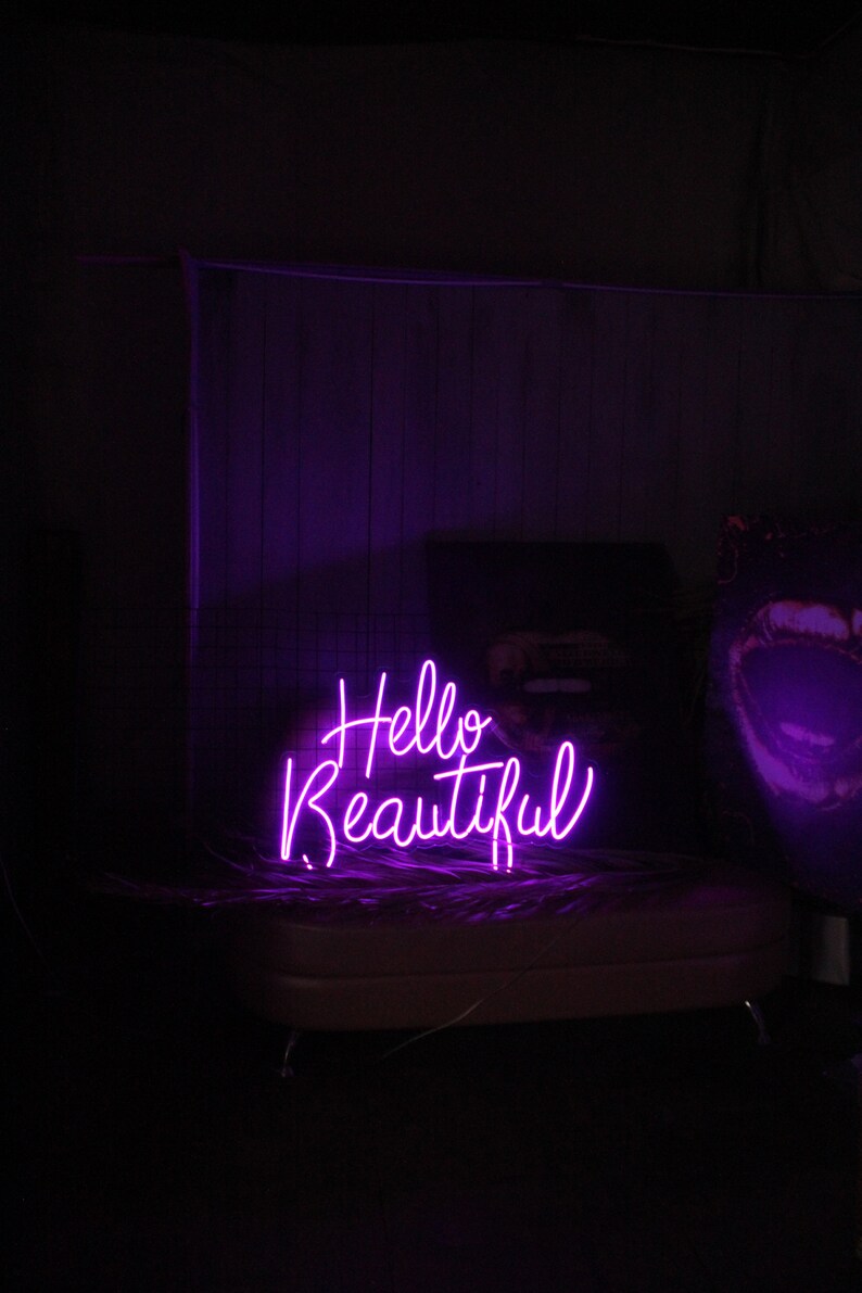 Hello Beautiful Neon Sign I LED Light Sign, Bedroom Decoration ...