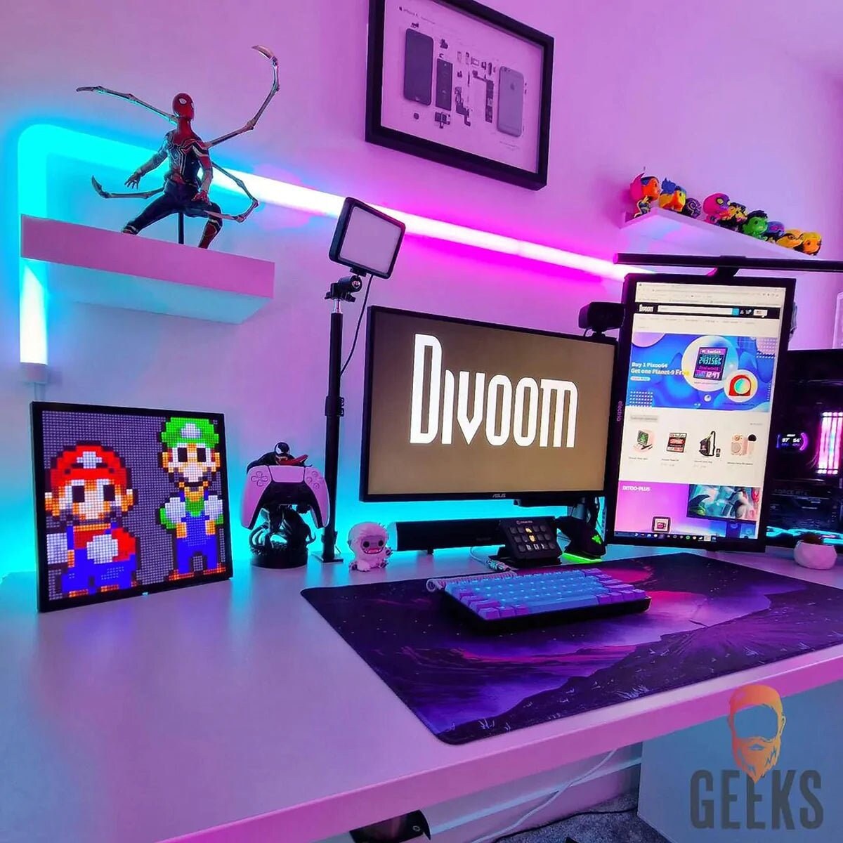Divoom Pixel Art Wall Frame Plus Pixoo 64 Etsy