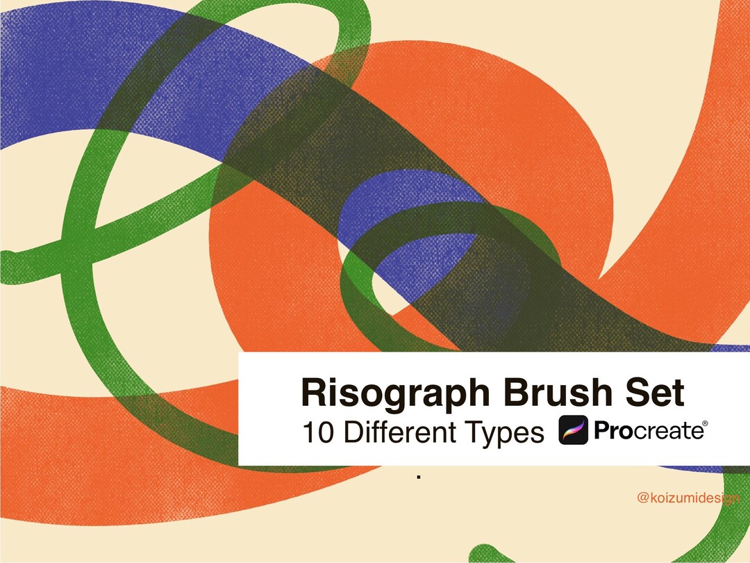 Risograph Procreate 10 Brushes Set - Etsy