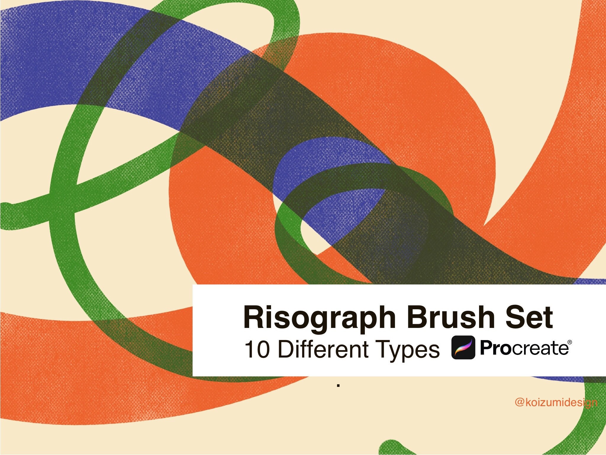Risograph Procreate 10 Brushes Set - Etsy