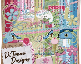 Digital Scrapbook Kit 12x12 | Print Ready Electronic Files - Background ...