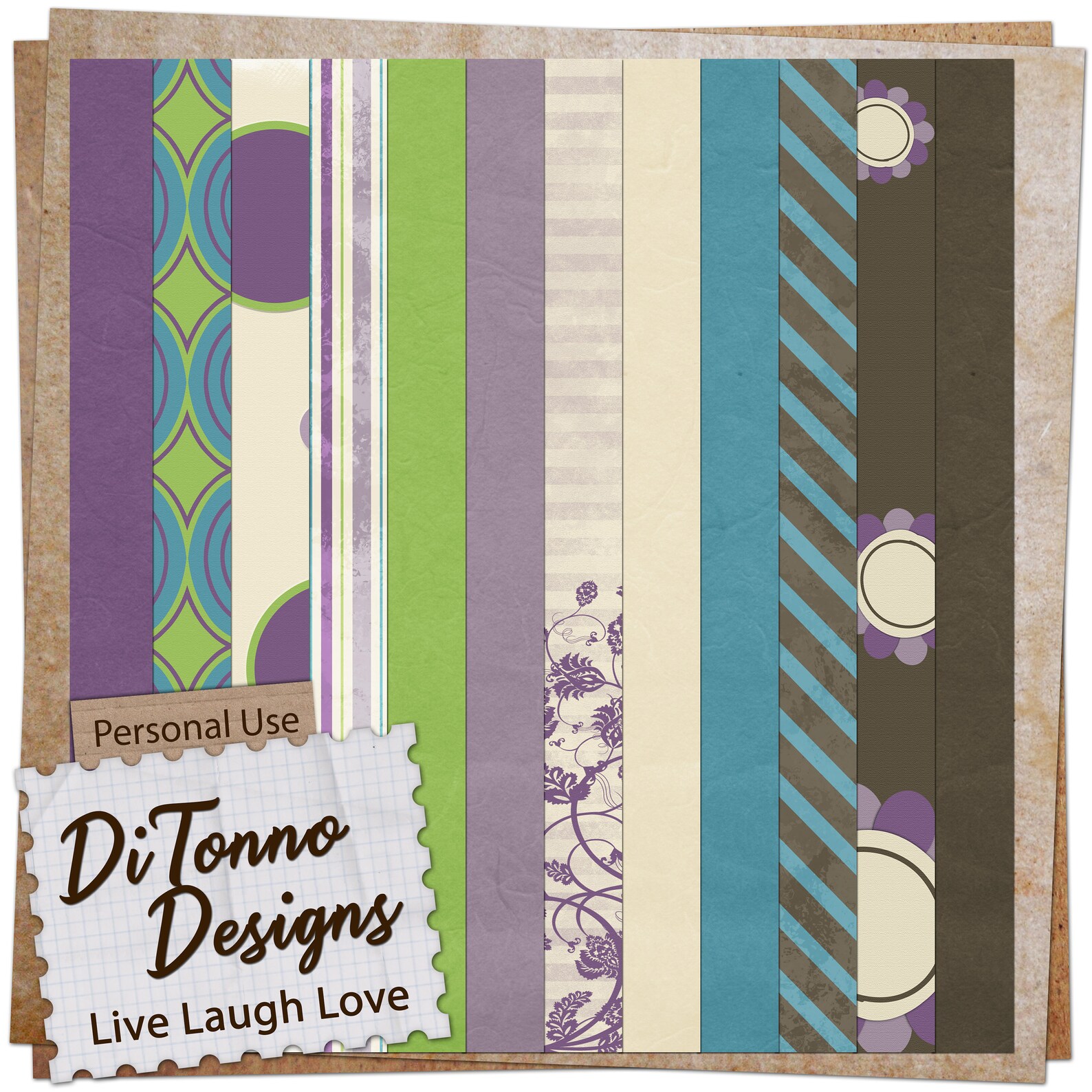 Digital Scrapbook Kit 12x12 | Print Ready Electronic Files - Background ...