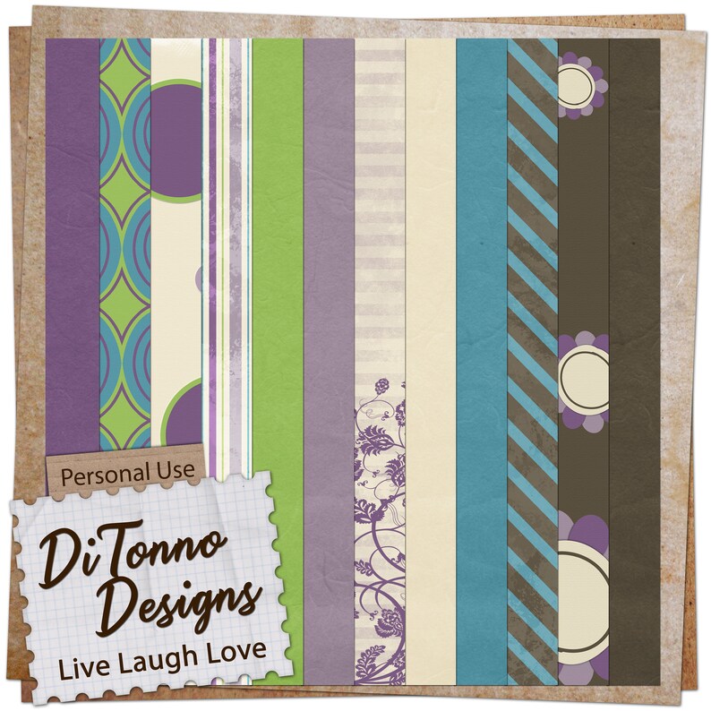 Digital Scrapbook Kit 12x12 | Print Ready Electronic Files - Background ...