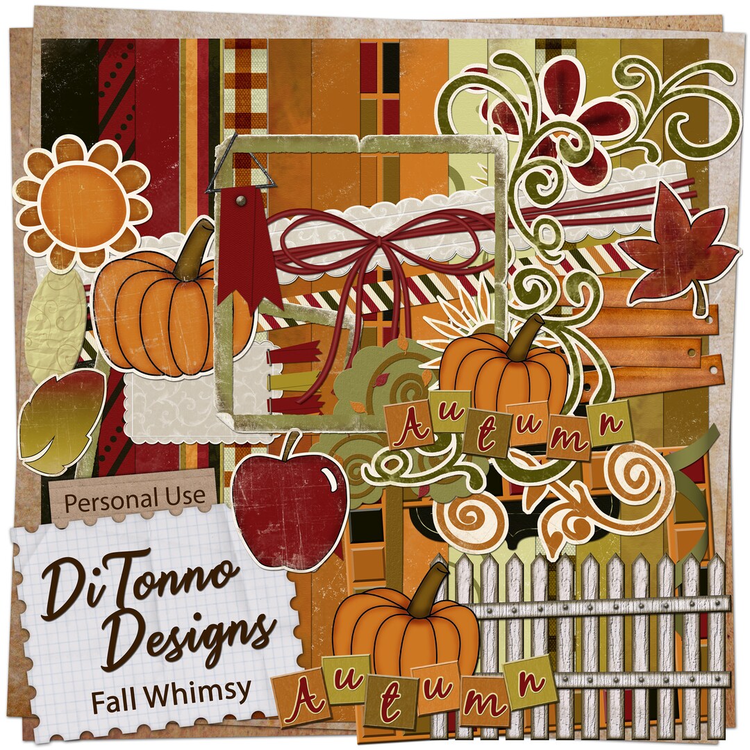 Digital Scrapbook Kit 12x12 | Print Ready Electronic Files - Background ...