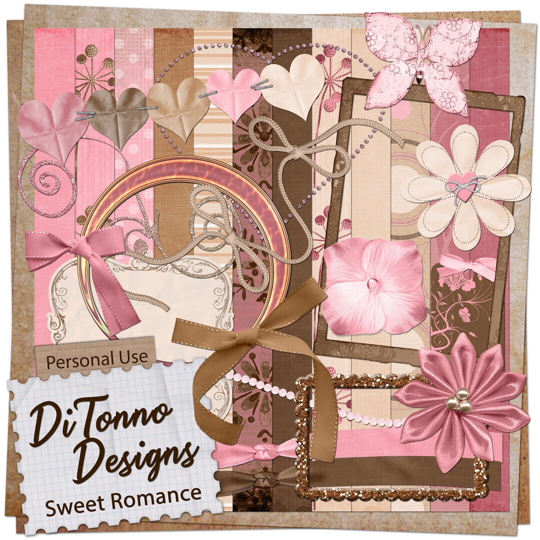 Digital Scrapbook Kit 12x12 | Print Ready Electronic Files - Background ...