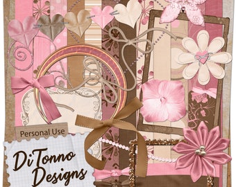 Digital Scrapbook Kit 12x12 | Print Ready Electronic Files - Background ...