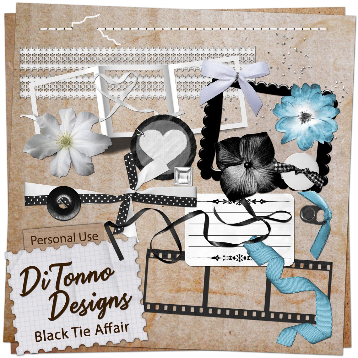 Digital Scrapbook Kit 12x12 | Print Ready Electronic Files - Background ...