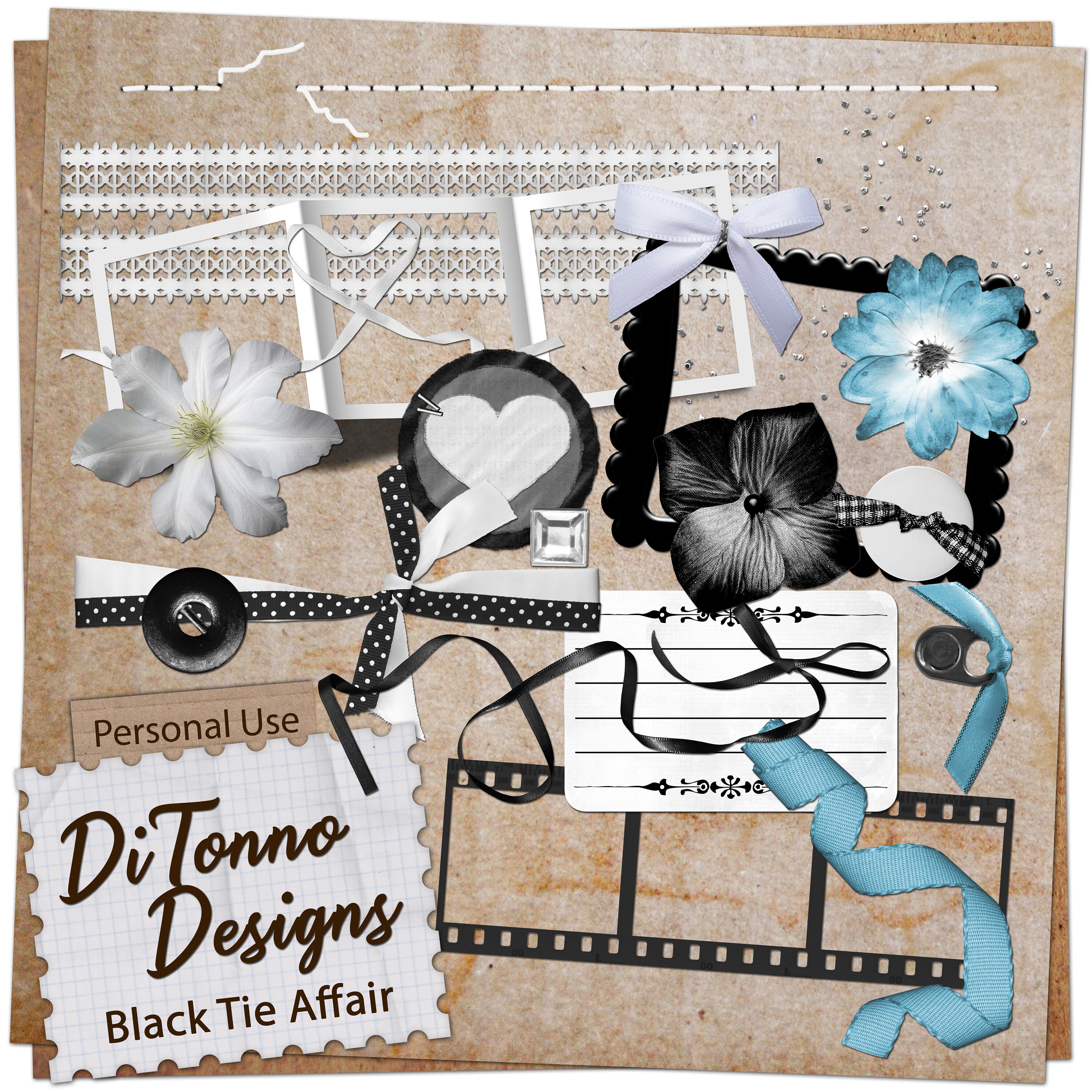 Digital Scrapbook Kit 12x12 | Print Ready Electronic Files - Background ...