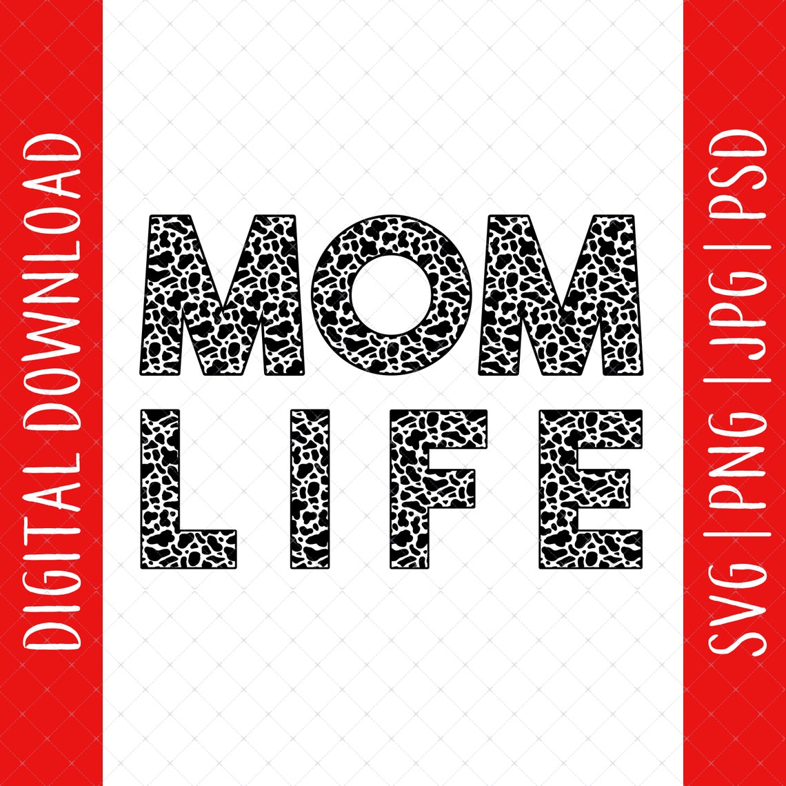 Mom Life Digital Download Mom Life Svg Momlife Svg Leopard - Etsy