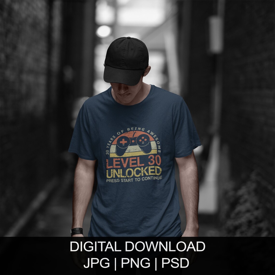 Level 30 Unlocked 30th Birthday Digital Download 1993 30th - Etsy