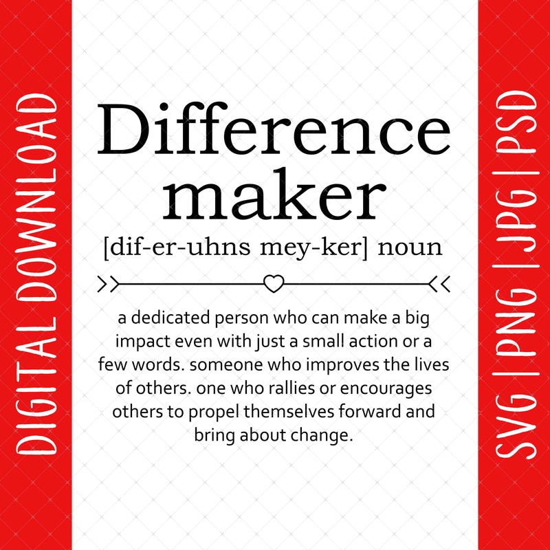 Difference Maker for Man - Etsy