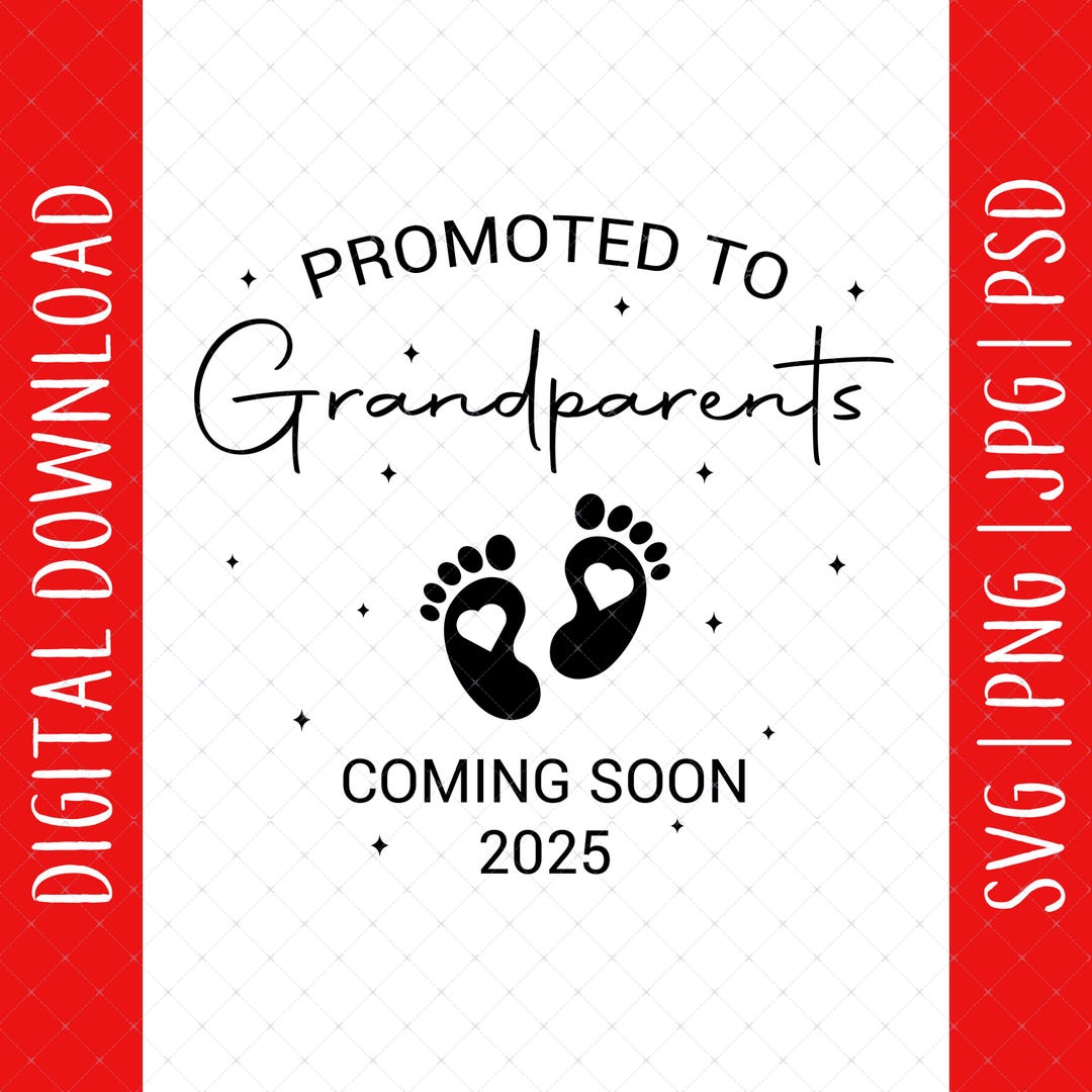 Promoted to Grandparents 2025 Digital Download - First Time ...