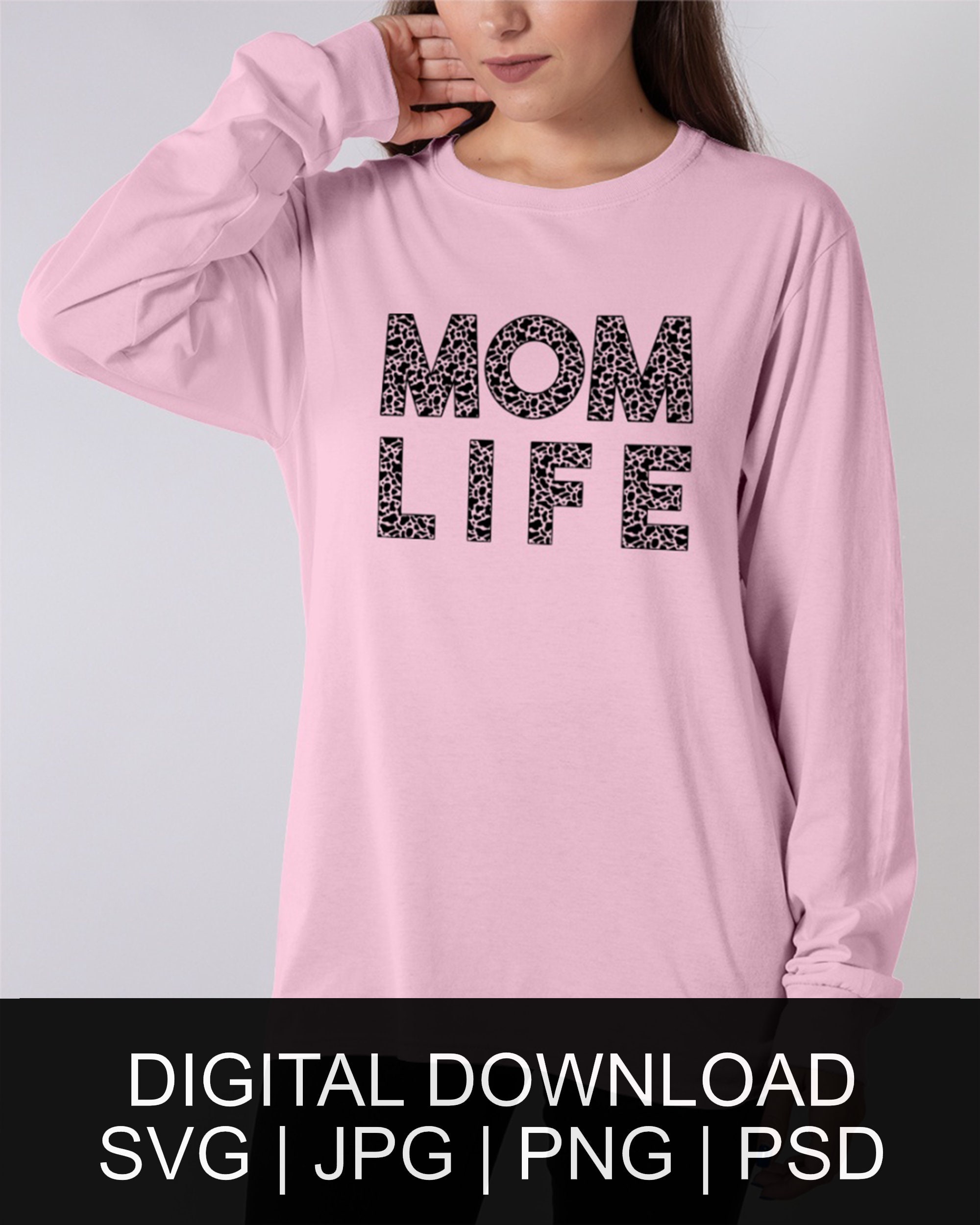 Mom Life Digital Download Mom Life Svg Momlife Svg Leopard - Etsy