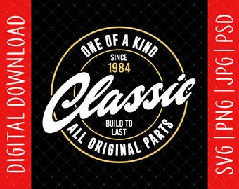 40th Birthday 9 Design Bundle Digital Download 1984 40th Birthday Gifts ...