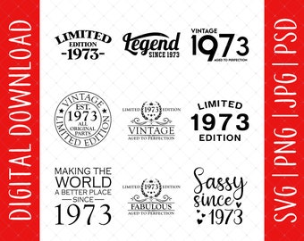 50th Birthday 9 Design Bundle Digital Download 50 Birthday - Etsy