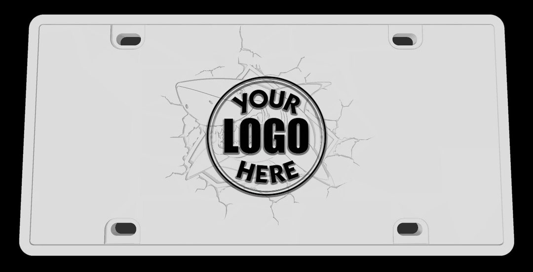 Custom 3D Printed License Plate Your Logo Here - Etsy
