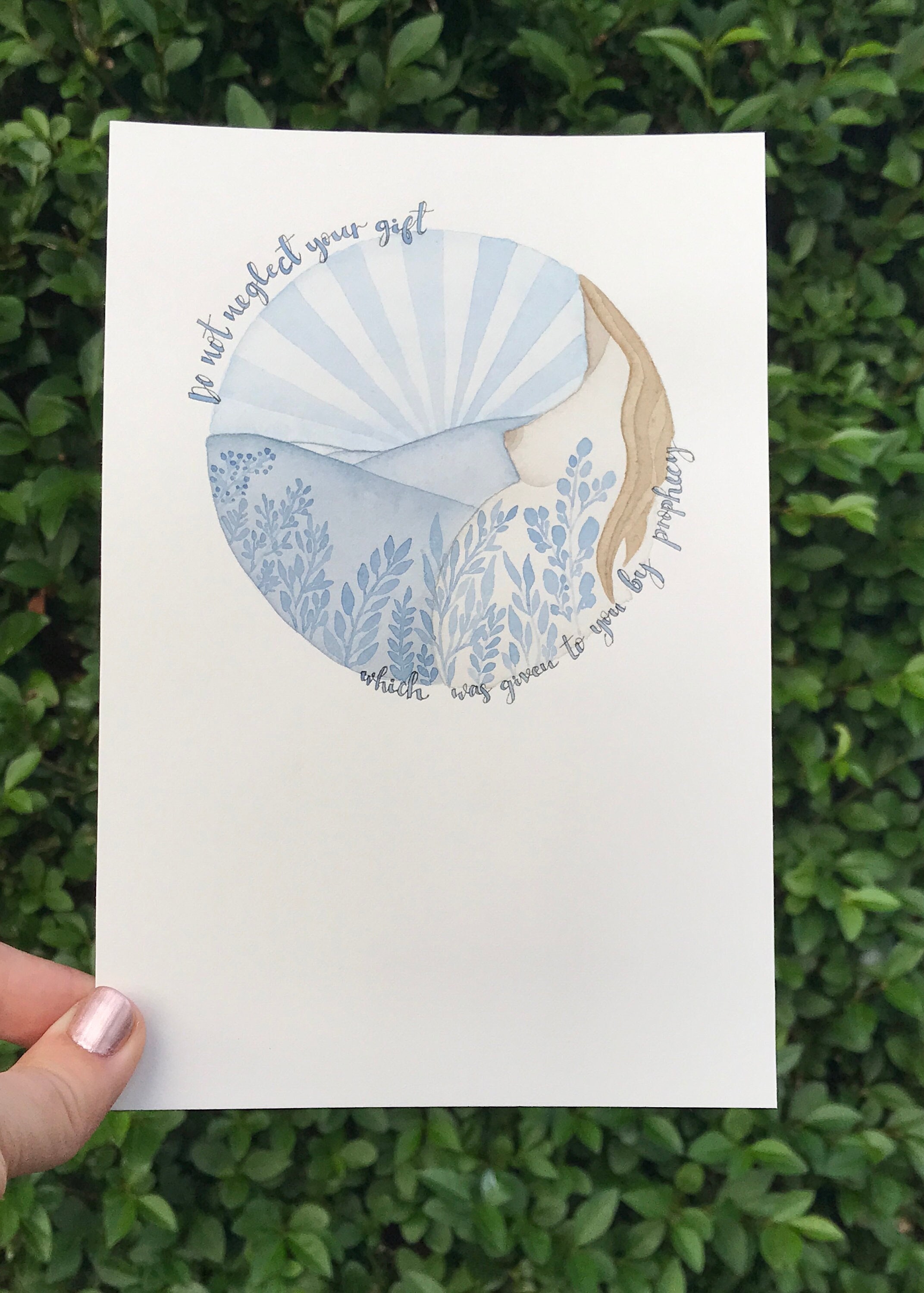 Do Not Neglect Your Gift Hand Painted Bible Verse Scripture in Pretty ...