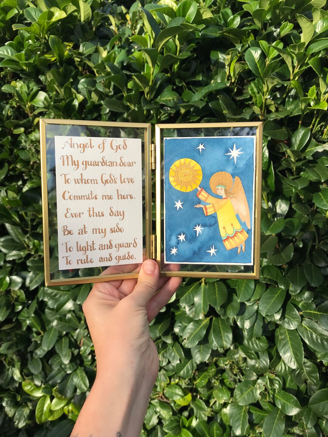 Surya Mudra Guardian Angel Painting | Framed & Original Design ...