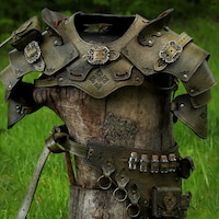 LARP Leather Bracers: Berserker Barbarian Armor With Bone Detail - Etsy