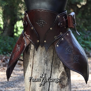 Elven Guard Tasset Belt - Larp Leather Armor - Etsy