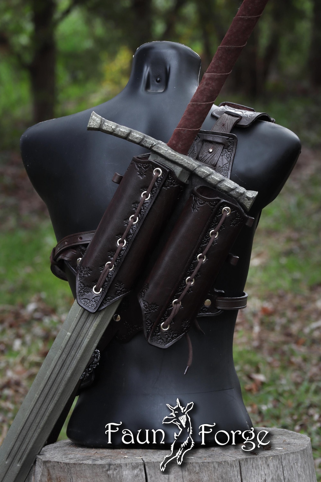 Backscabbard, Double Sword Carrier for Witcher - LARP Costume - Etsy
