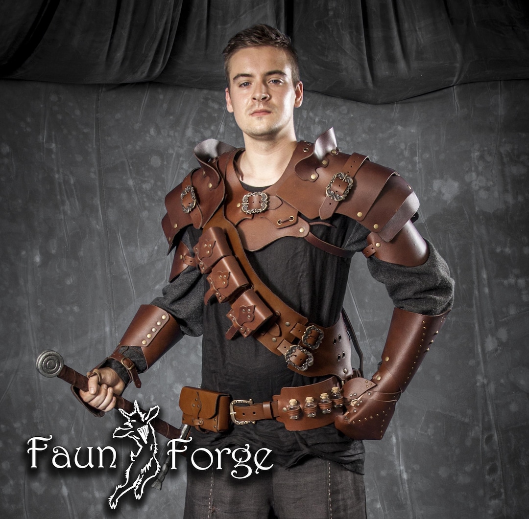 Ranger Armor Set, Pauldrons Withc Gorget, Bandolier, Gauntlets, Utility ...