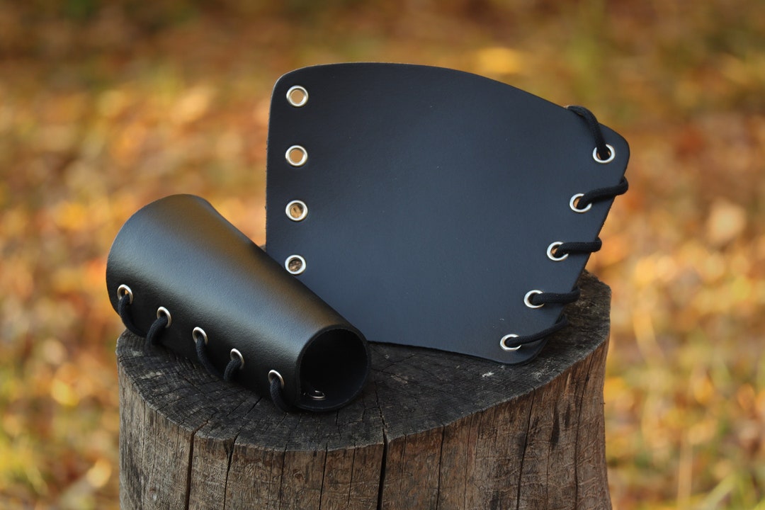 Bracers Leather Cuffs - Simple Larp Armor - Etsy
