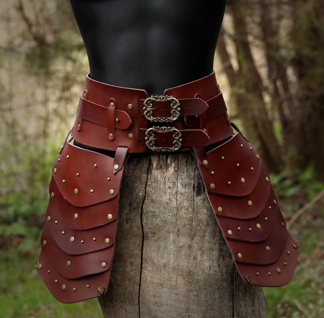 Young Witcher Tasset Belt - Larp Leather Armor - Hero Belt - Etsy