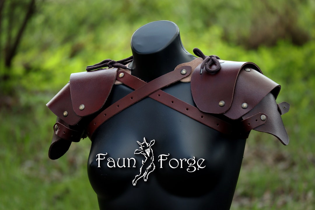 Basic Pauldrons XS - Leather Shoulders Armor for Larping - Etsy