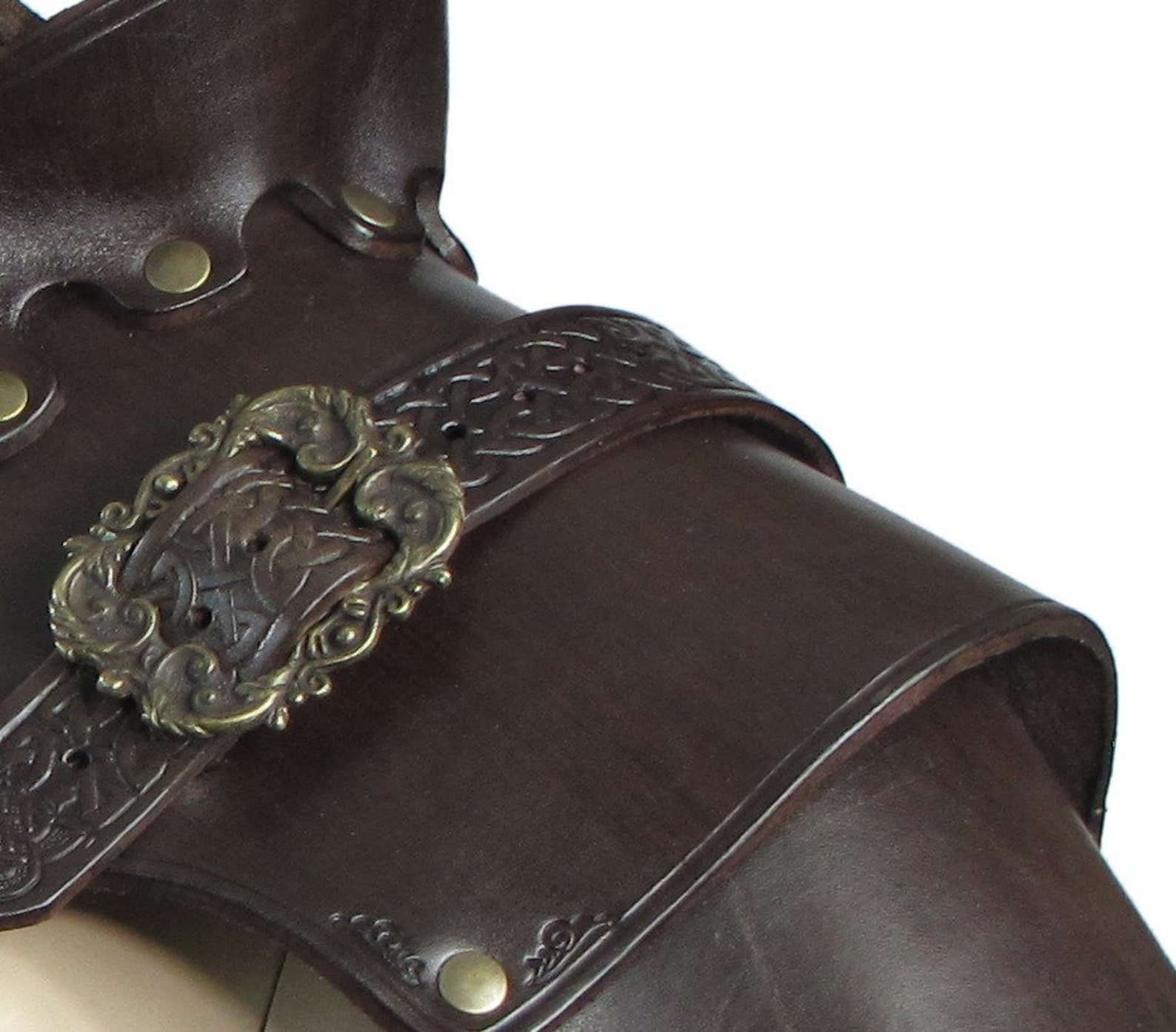 Wardancer Pauldrons Set Gorget Armor Set Leather Handmade - Etsy