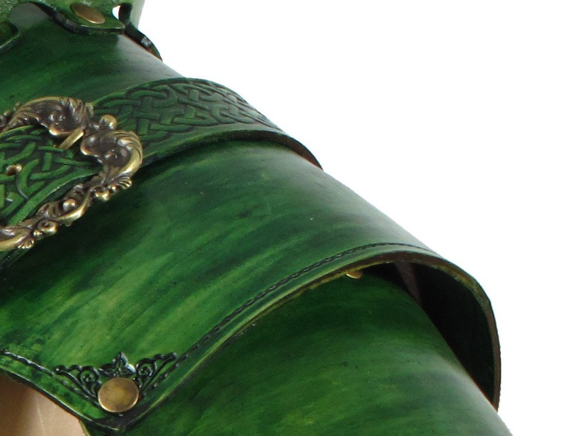 Wardancer Pauldrons Set Gorget Armor Set Leather Handmade - Etsy