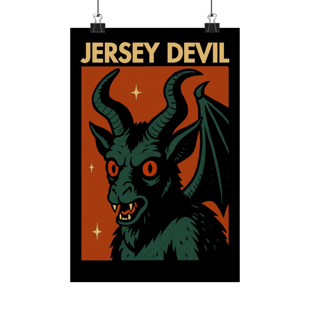 Jersey Devil Print: Spooky Pine Barrens Cryptid Art - Etsy
