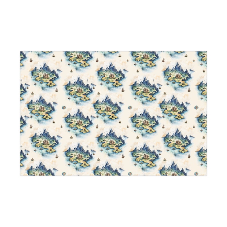 Fantasy Map Dungeons and Dragons Gift Wrap, Wrapping Paper, Dnd, RPG - Etsy