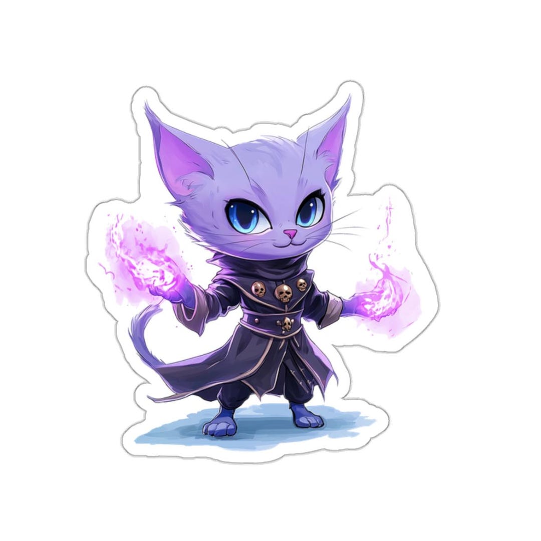 Warlock Cat D&D Class Sticker Dungeons and Dragons - Etsy