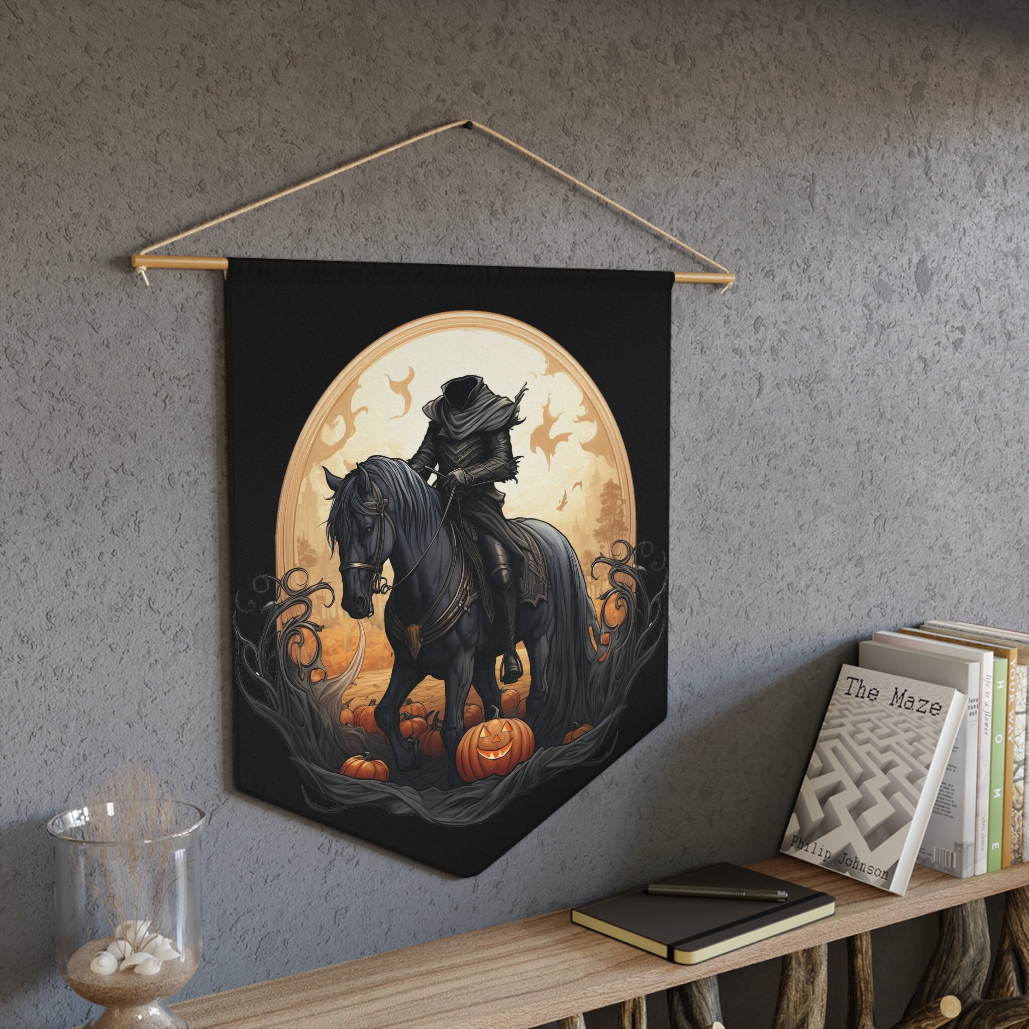 Headless Horseman Hanging Banner Legend of Sleepy Hollow, Spooky Decor ...