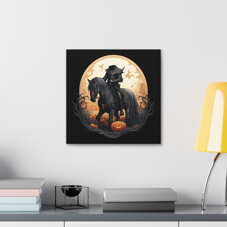 Headless Horseman Printed on Canvas Legend of Sleepy Hollow - Etsy