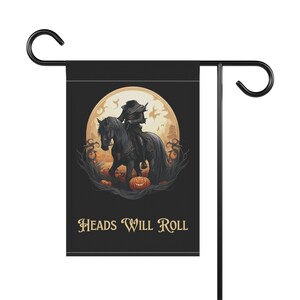 Headless Horseman Halloween Porch Flag | Sleepy Hollow Yard Banner for ...