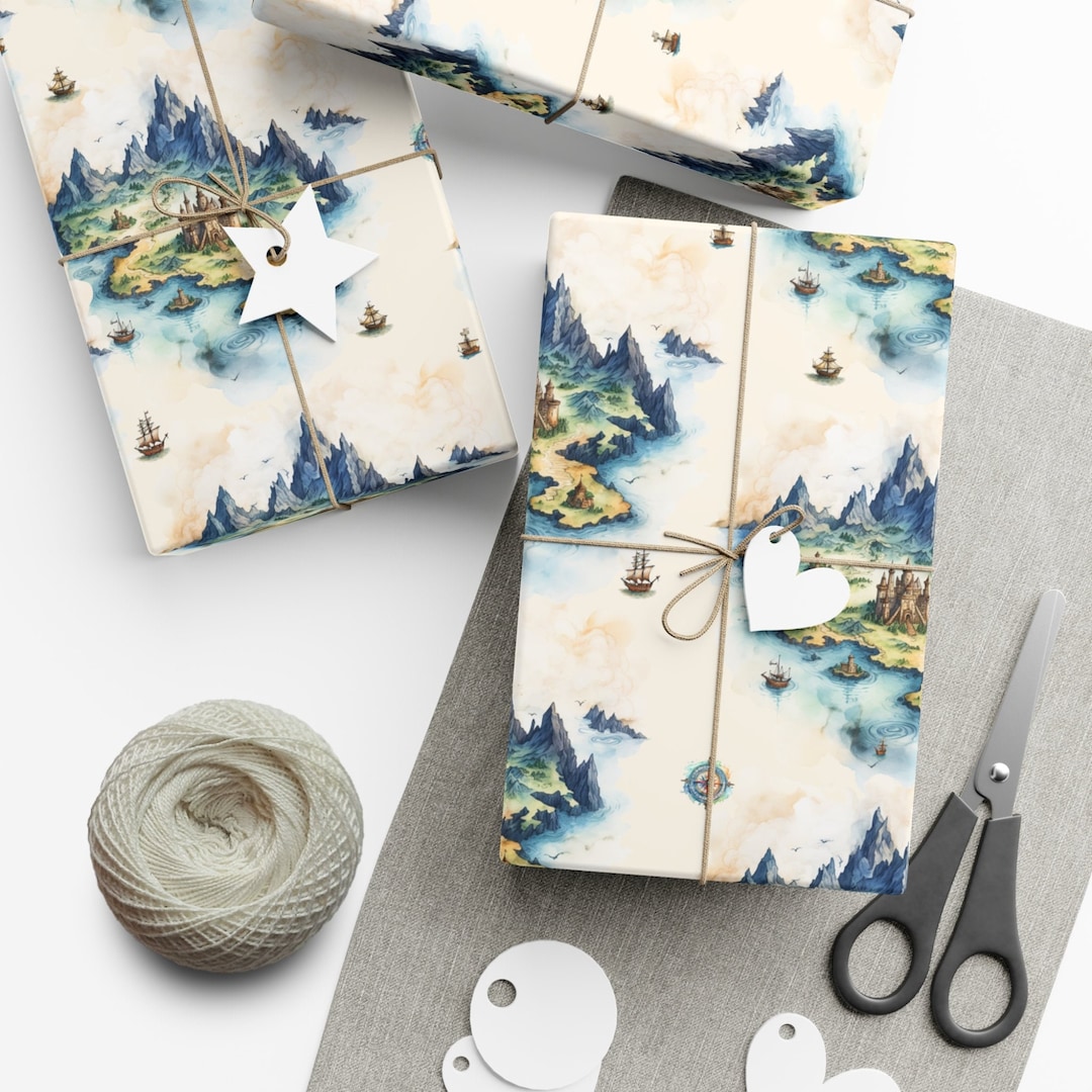 Fantasy Map Dungeons and Dragons Gift Wrap, Wrapping Paper, Dnd, RPG - Etsy