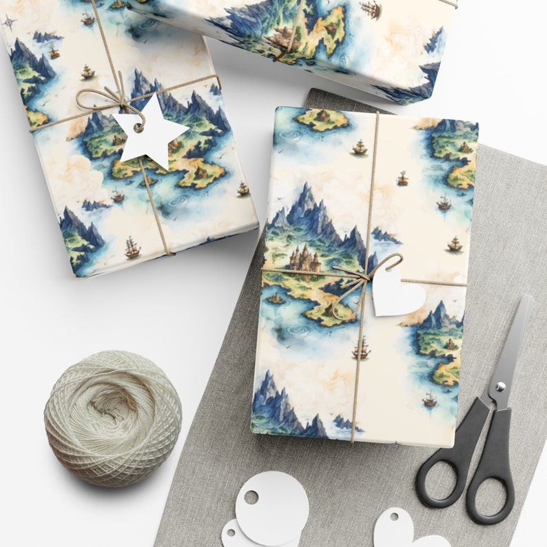 Fantasy Map Dungeons and Dragons Gift Wrap, Wrapping Paper, Dnd, RPG - Etsy